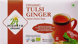 24 mantra ORGANIC GREEN TEA BAG (25SACHETS) Ginger Herbal Infusion Tea ...
