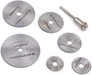 DUMDAAR Mini Set 6 PC Rotary Circular Saw Blade Cutting Disc Accessory ...