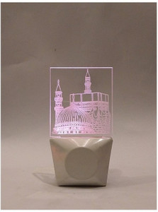 YONKER LED Acrylic Makkah Madina / Mosque Lamp Plug In Color Changing ...
