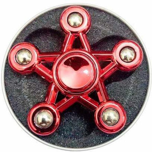 Quinergys Metal Spinner Full Meta Red l Hand Wind Fidget Spinner Stress ...