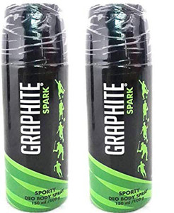 GRAPHITE SPARK 300ML ALL DAY ACTIVE DEO PACK OF 2 Body Spray - For Men ...