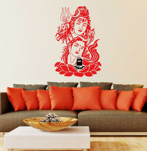 HAPPYSTICKY 80 cm Lord Shivan Parvati|Wallstickers|Pvc Vinyl|Non ...