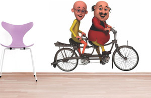 Decals Creation 35 cm Motu Patlu Wall Sticker Self Adhesive Sticker ...