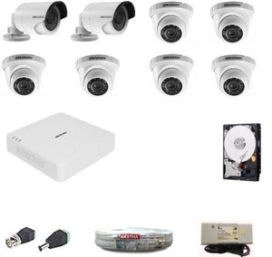 HIKVISION AED HIKVISION HD 2MP Cameras Combo Kit with 8-Ch HD DVR, 2 ...