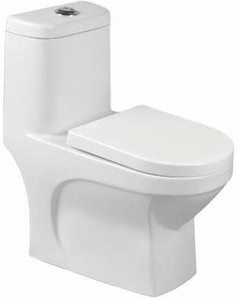 InArt Ceramic Western One Piece Commode Water Closet Floor Mounted Oval ...