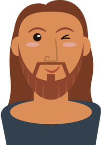 Portrait jesus christ wink Sticker Poster|Religious poster|christian ...