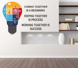 Littlebuds 80 cm Team Work Quotes Removable Sticker Price in India ...