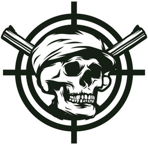 KD target skull Sticker Poster Paper Print - Animation & Cartoons ...