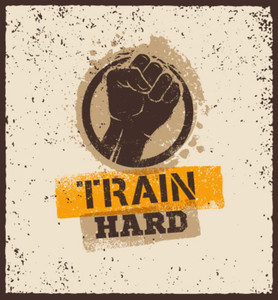 train hard new Sticker Poster|motivational quotes|inspirational quotes ...