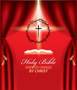 cross and book red god posters christian religious jesus poster(no need ...