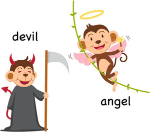 difference between devil and angle Paper Print - Animation & Cartoons ...