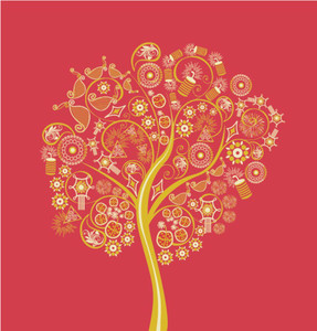 diwali tree |festival poster|diwali poster Paper Print - Decorative ...