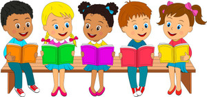 five children studying |poster for kids|alphabest posters|number ...