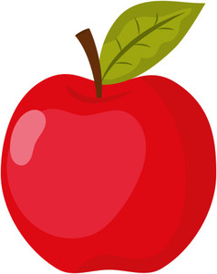 KD red apple Sticker Poster|Kids learnig Paper Print - Educational ...