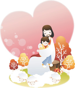 Jesus Christ and a Little Boy |god poster|christian god poster|jesus ...