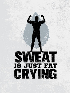 sweat is just fat |Motivational Poster|Inspirational Poster|Gym poster ...