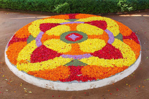 flower rangoli decoration quotes premium poster for love ones romantic ...