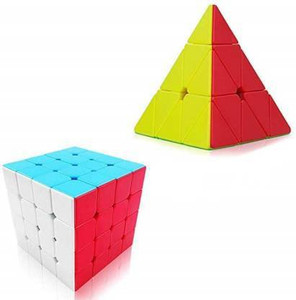 Assemble Combo Of Pyramid Triangle And 4x4x4 stickerless cube - Combo ...