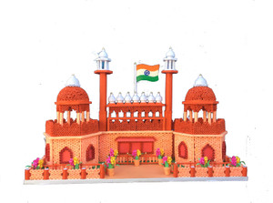 ArtNCraftBazaar Quilling Paper Red Fort Model Decorative Showpiece - 25 ...