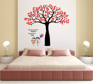 Wallzone 100 cm Love Couple Tree Removable Sticker Price in India - Buy ...