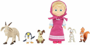 Masha And The Bear Doll with her Animal Friends - Doll with her Animal ...