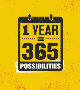 1 year Sticker Poster|motivational quotes Paper Print - Quotes ...