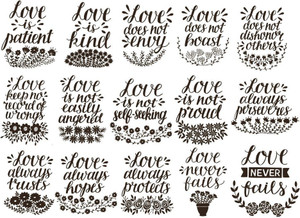 KD love does not envy Sticker Poster|| Paper Print - Quotes ...