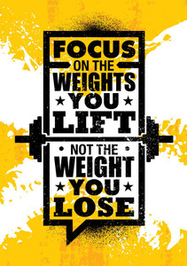 focus on the weights |Motivational Poster|Inspirational Poster|Gym ...