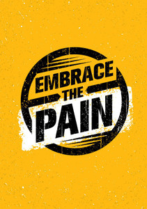 embrace the pain |Motivational Poster|Inspirational Poster|Gym poster ...