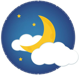 KD Night sky with half moon Poster| Paper Print - Nature posters in ...