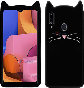 Dgeot Back Cover for Samsung Galaxy A20s Mustache Meow Soft Silicone ...