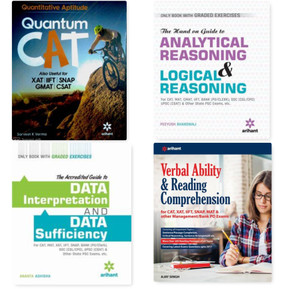 4 Book Set Of Arihant Quantum Cat, Data Interpretation , Analytical ...