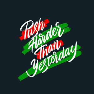 KD push harder than Sticker Poster Paper Print - Quotes & Motivation ...