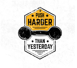 push harder |Motivational Poster|Inspirational Poster Paper Print ...