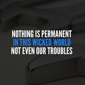 nothing is permanent |Motivational Poster|Inspirational Poster|Gym ...
