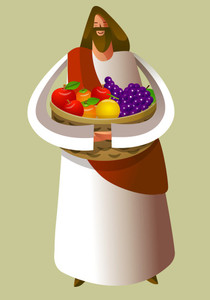 Jesus Christ holding fruit god posters christian religious jesus poster ...