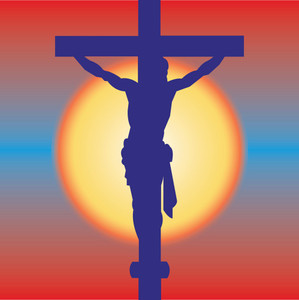 Jesus on a cross christian religious poster jesus premium poster(no ...