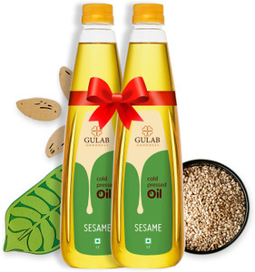 Gulab Sesame Oil For Cooking Oil - 1lt Pack Of 2 | Cold Pressed Sesame ...
