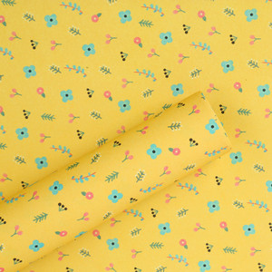 Paper Pep Yellow Flower Print 21"X30" Paper Series Wrapping Paper Pack ...