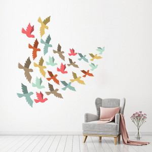 DivineDesigns 53 cm Birds Flying Sticker Self Adhesive Sticker Price in ...