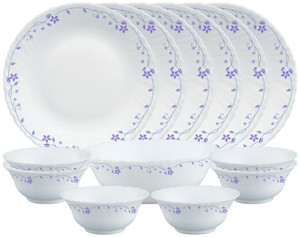 BOROSIL Pack of 13 Opalware Flora Dinner Set Price in India - Buy ...
