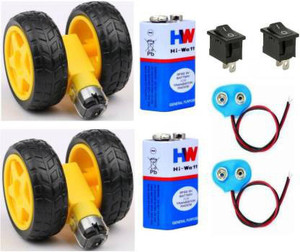 kanyka DC BO MOTOR (DUAL SHAFT GEARED) Automotive Electronic Hobby Kit ...