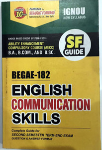 IGNOU BEGAE 182 English Communication Skills Guide Book In English ...