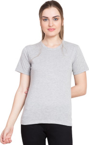 Slayer Casual Half Sleeve Self Design Women Grey Top - Buy Slayer ...