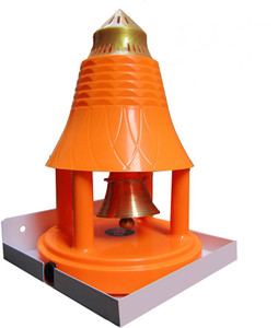 R&R Spirituals Automatic PoojaBell for Home/Shop/Office Saffron with ...