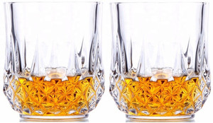speculo (Pack of 2) Crystal Imported Diamond Whiskey Glass set Glass ...