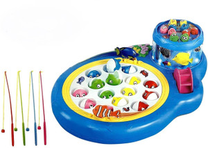 jmv Go-Go Fishing Rotating Magnetic Fishing Game with Lights and Music ...