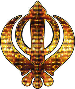 DivineDesigns 53 cm Sikh Khanda Self Adhesive Sticker Price in India ...