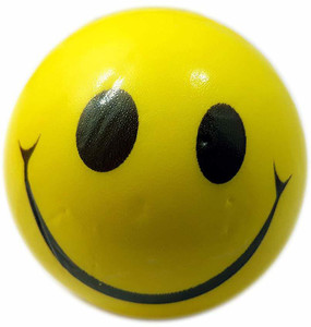 Quinergys ®Yellow Smiley Face Squeeze Balls for Stress Relief - 8 cm ...