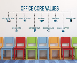 Wallzone 150 cm Office Core Values Removable Sticker Price in India ...